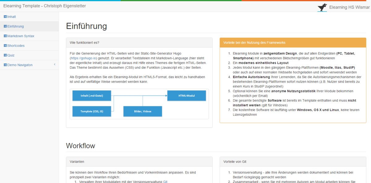 Vorlagen für E-Learning-Inhalte - Hochschule Wismar